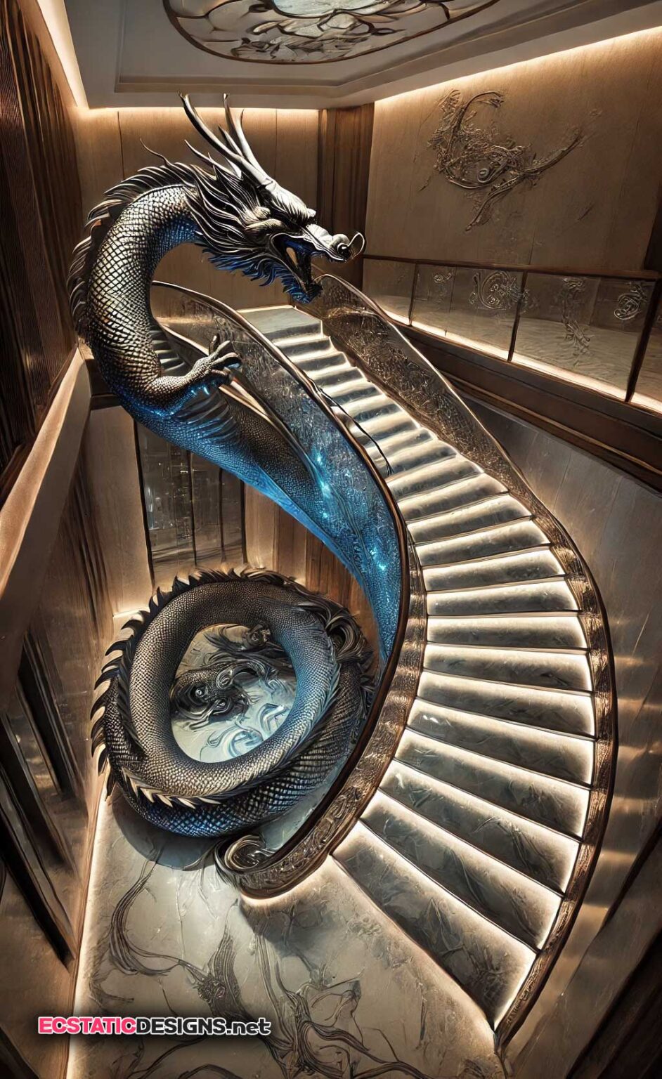 Dragon-Themed Staircases: A Fusion of Fantasy and Artistry – Ecstatic ...