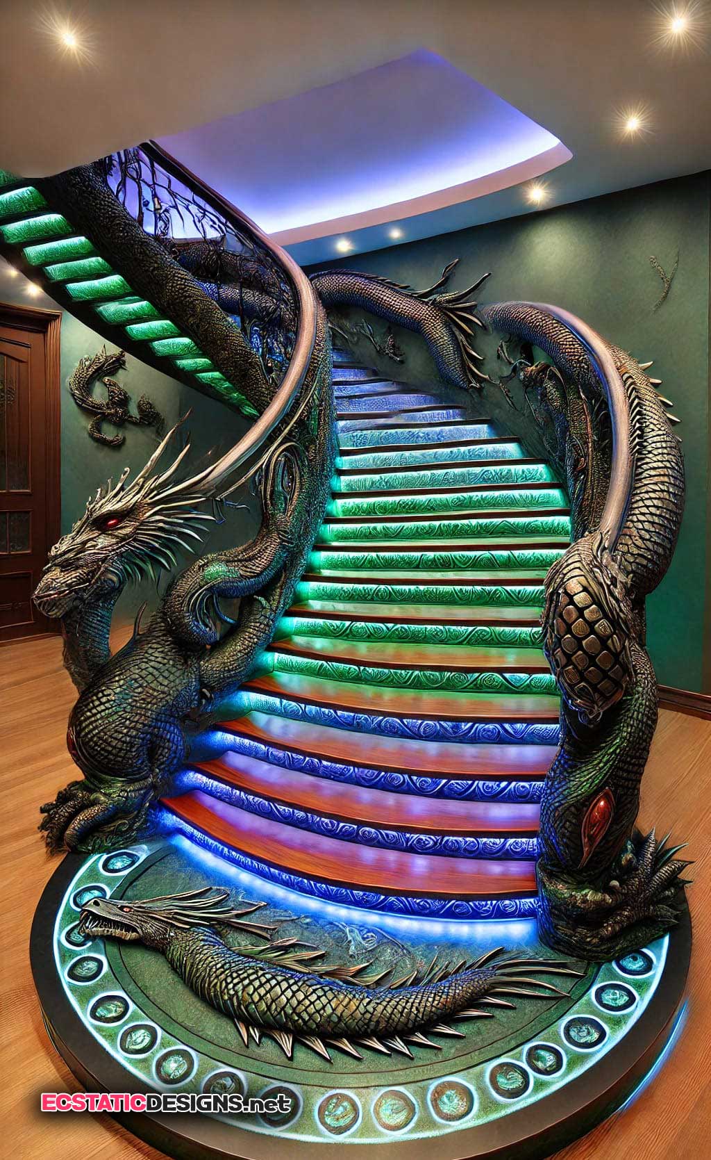 Dragon-Themed Staircases: A Fusion of Fantasy and Artistry – Ecstatic ...