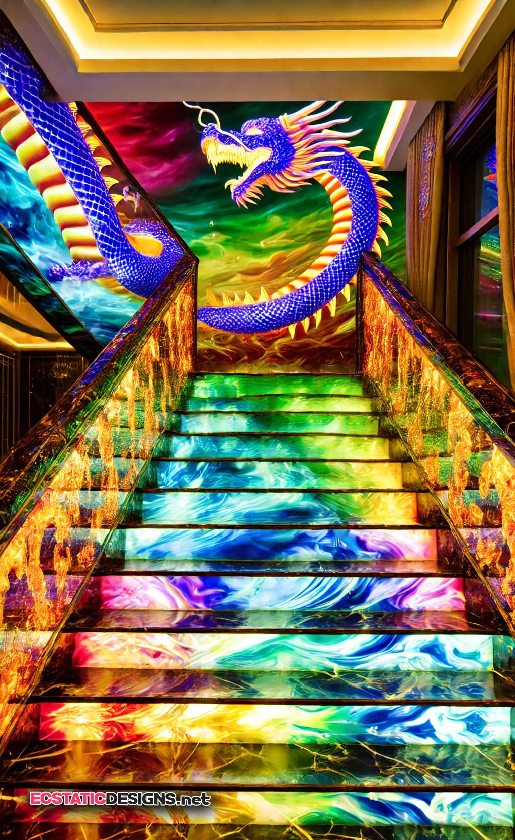Dragon-Themed Staircases: A Fusion of Fantasy and Artistry – Ecstatic ...